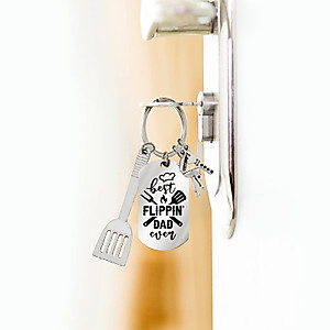 Grill Father Gift Set Funny 16oz Whiskey Beer Glass BBQ Grilling Best Dad Ever Keychain King of the Grill Coaster Gift Blanck Gold Thank You Card for Dad Husband Fathers Day Christmas Gift for Men