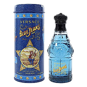 Blue Jeans By VERSACE FOR MEN 2.5 oz Eau De Toilette Spray (New Packaging)