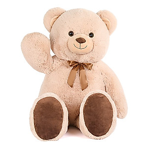 Tezituor Giant Teddy Bear Big Stuffed Animal Stuffed Bear Soft Plush Teddy Bear 41'' Large Bears for Kids on Baby Shower, Valentine's Day, Christmas, Birthday