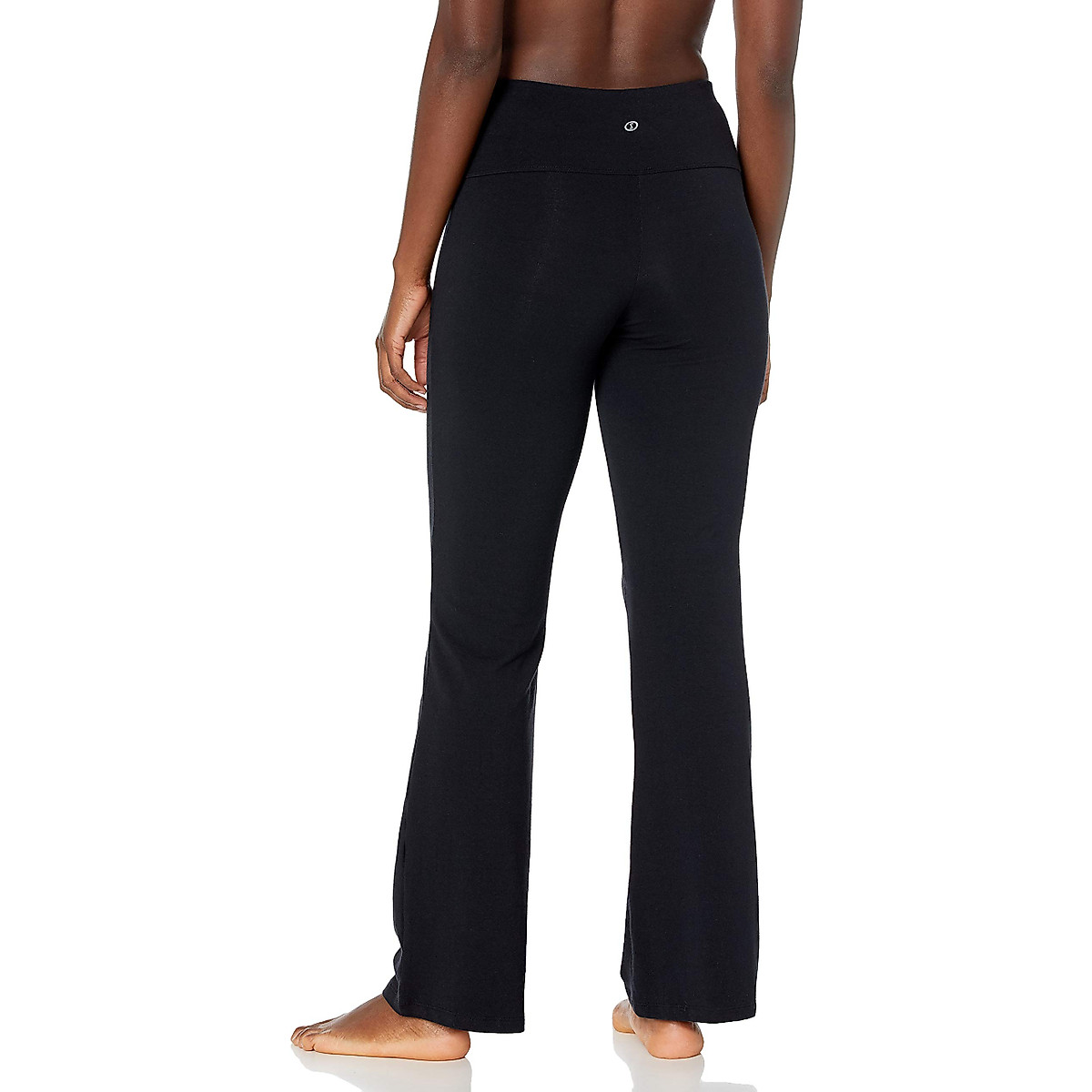 Spalding Women's Activewear Cotton Spandex Yoga Pant with Pocket, Black, S