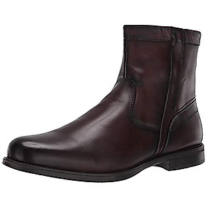 Florsheim mens Medfield Plain Toe Zip Fashion Boot, Brown, 10.5 Wide US