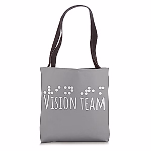 Vision Team PVI Visual Braille Unisex Gift Men Women School Tote Bag