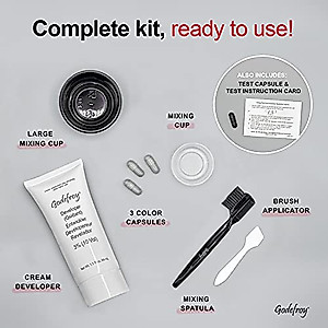 Godefroy Barbers Choice 3 Application Beard and Mustache Dye For Men, 6 weeks of Cover For Gray Facial Hair, Natural Black