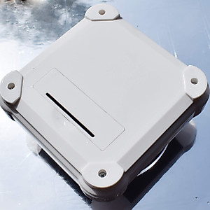 FUNGDO Solar Turntable 360° Rotating Stand Display Plate for better curing UV resin printed jewelry or small items model from LCD/SLA/DLP 3D Printer Solar or AA Battery power (Not Included) (Silver)