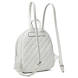 Steve Madden Bjordan Quilted Backpack White Solid Quilted One Size