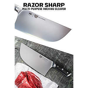 Dalstrong Meat Cleaver Knife-9"- Gladiator Series-'The Ravager'-Heavy Duty Butcher Kitchen Knife Gift-Forged High Carbon German Steel-BBQ, Meat Knife-w/Sheath-NSF Certified