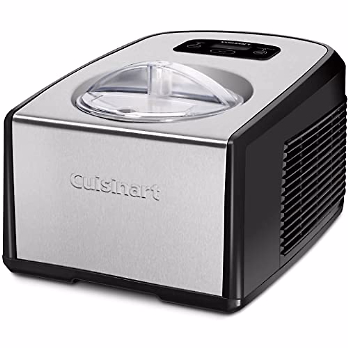 Cuisinart ICE-100 1.5-Quart Ice Cream and Gelato Maker, Fully Automatic with a Commercial Quality Compressor and 2-Paddles, 10-Minute Keep Cool Feature, Black and Stainless Steel