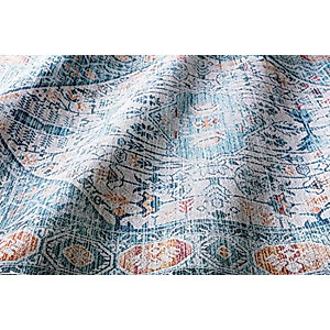 Justina Blakeney x Loloi Cielo Collection CIE-03 Ivory / Sunset Transitional 8'-0" x 10'-0" Area Rug