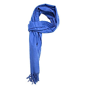 Datoni Solid Colors Long Scarf Wrap For Women Men Cashmere Feel Luxurious Scarfs Warm Cozy Shawl Extra Soft (Blue)