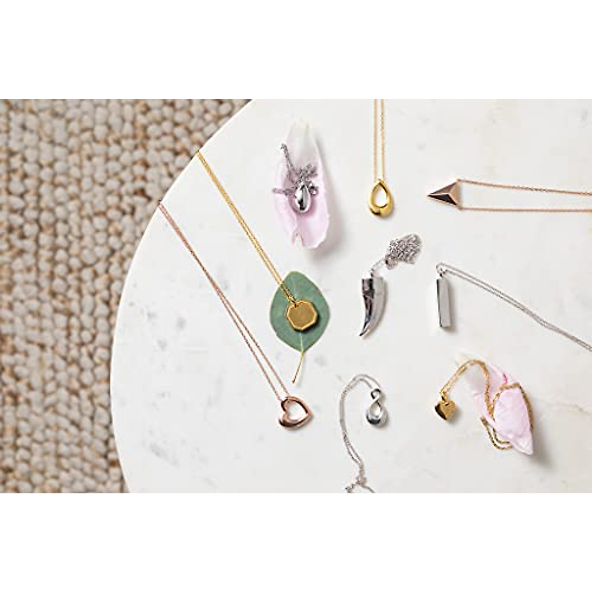 Oaktree Memorials Heart Cremation Necklace, Urn Pendant, Necklace Urn, Necklace Urn for Ashes, Cremation Jewelry, Stainless Steel, 18K Gold Plated (Gold)