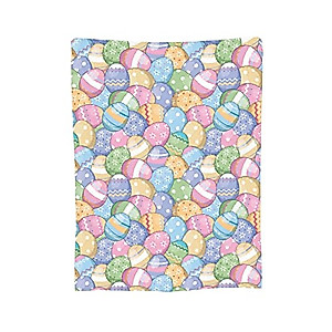 Easter Eggs Fleece Blanket Throw Blanket, Ultra-Soft Cozy Micro Fleece Blanket for Sofa, Couch, Bed, Camping, Travel, & Car Use-All Seasons Suitable 50"X40"