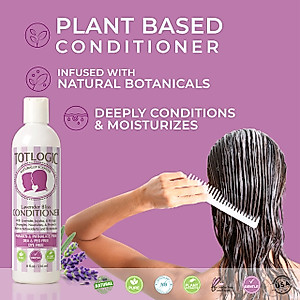 TotLogic Kids & Baby Safe Conditioner - 8 oz, Lavender Bliss, Infused with Natural Jojoba Oil and Rich in Antioxidants to Detangler Hair, No Phthalates, Parabens or Sulfates