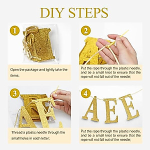 Cheers to 30 Years Banner, Cheers & Beers to 30 Years Glitter Banner, 30th Birthday/Wedding Anniversary Party Decorations Supplies Gold Glitter