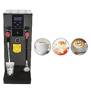 Xlsdlvcnxz 12L 2500W Commercial Milk Frother,Commercial Espresso Machine,Milk Frother Steamer with LED Display,Milk Steamer for Espresso Coffee Tea Dessert Shop Hotel