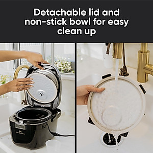 Tartle Kitchen IH103 Pressure Induction Heating Rice Cooker and Warmer, 6 cup - Japan style - IH Technology with Steamer (1.5L)