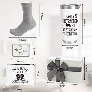 Australian Shepherd Dog Mom Gifts for Women, Animal Lovers, Funny Gag Gifts with 20oz Wine Tumblers