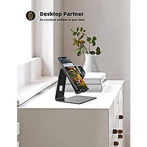 Lamicall Stand for Apple Watch Phone Holder 2 in 1 Desktop Stand Holder Charging Station Dock Compatible with Apple Watch SE Series 8/7/6/5/4/3/2 Ultra [Charging Cable Not Include]