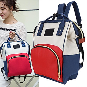 Maternity Nappy Bag, Abrasion Resistance Diaper Bag,Travel Backpack, Early Education Pregnant Woman for Home Educational Institution(Red Rice Blue)