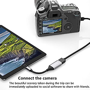 IVSHOWCO Lightning to USB Adapter [Apple MFi Certified], USB Camera Adapter for iPhone, iOS OTG Cable Adapter, Supports USB Flash Drive, Card Reader, Mouse, Keyboard