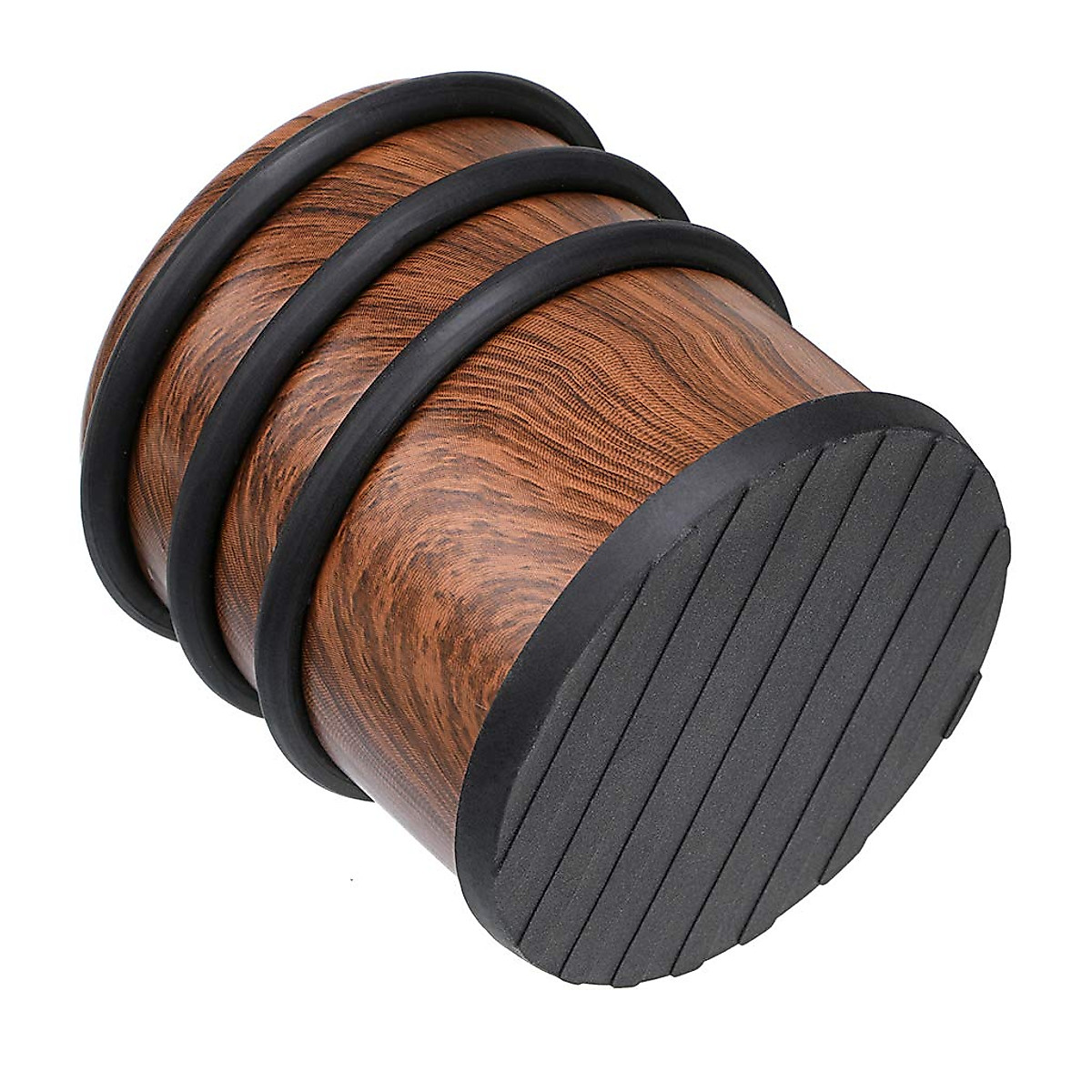 Sumnacon Heavy Duty Floor Door Stopper No Drill, Durability Stainless Steel Door Stops With Anti-skid Rubber- Contemporary Decorative Safety Door Wedge for Home Office Commercial Industrial, WoodGrain