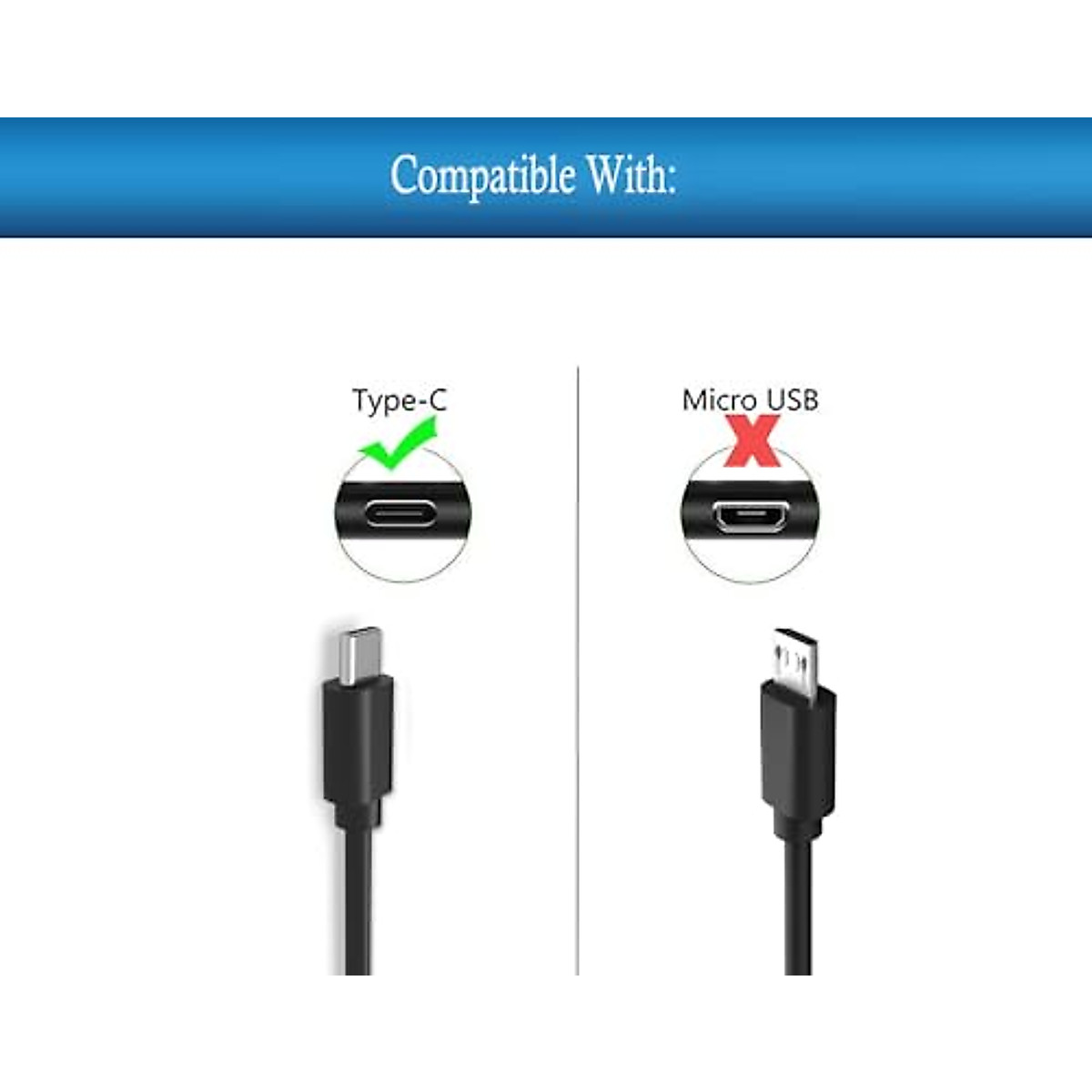 UPBRIGHT USB C Charging Cable Power Cord Compatible with Sony WH-1000XM3 WH-1000XM4 WF-1000XM3 WF-1000XM4 WH-CH710N WH-CH710B WH-XB900N WH-CH510 WI-1000XM2 WI-C200 WI-XB400 Bluetooth Headphones Noise