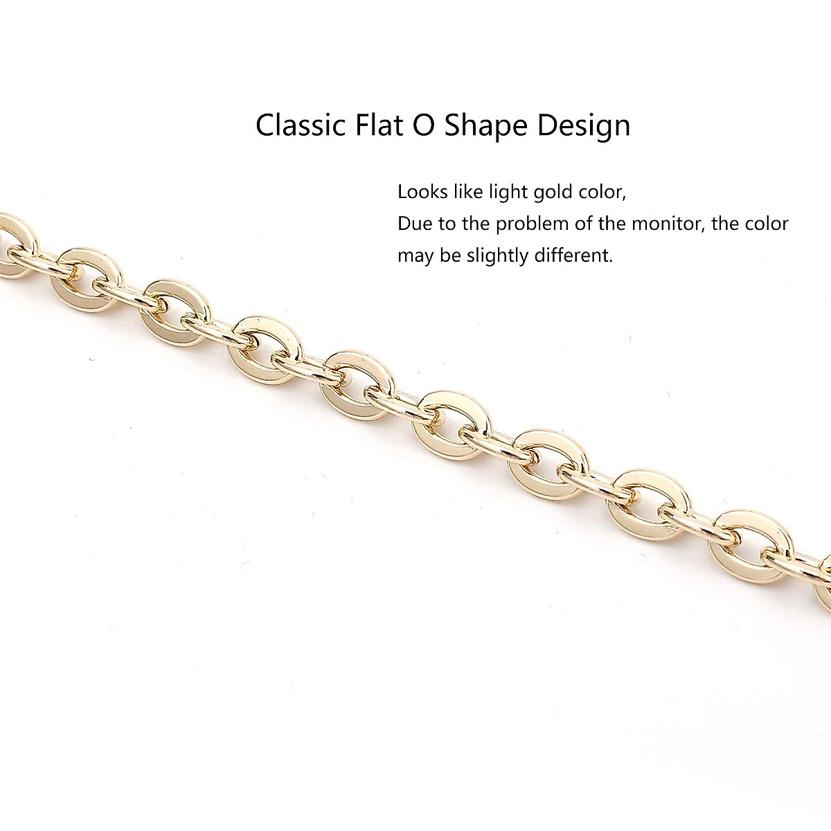 Mini Copper Purse Chain Shoulder Crossbody Strap Bag Accessories Charm Decoration (Gold, 18'')