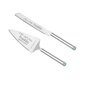 Kate Spade Bridal Take the Cake Personalized Wedding Cake Knife and Server Set, Custom Engraved Wedding Cake Cutting Set, Accessories and Gifts for the Bride and Groom