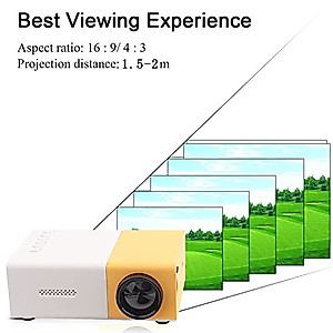 Mini Stylish Portable Home Theater, LED Projector with Native Resolution 320 x 240 Pixels HDMI VGA Multimedia Player Home Theater for Home Entertainment(59.99)