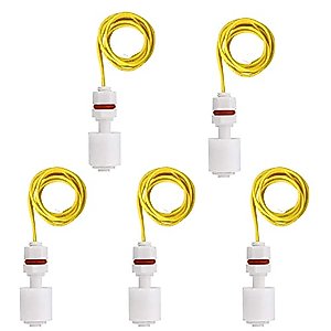 Liyafy 5 Pcs Right Angle White Plastic PP Float Switch Fish Tank Liquid Water Level Control Sensor XSL-3508-P