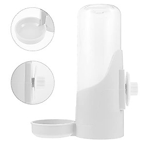 generic Waterer Cockatiel Cage Fountain Wire Accessories Drinker Hanging Rabbits Gravity Drinking Water Pets Love Automatic Stand Parakeets Small Bowl Dispenser Bird Parrot White in