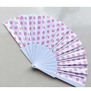 Handmade Folding Fan Chinese Folding Paper Fan Retro Hand Fans Mini Portable Folding Small Fan Wedding Party Hand Fan Flower Handheld Fan (Color : G)