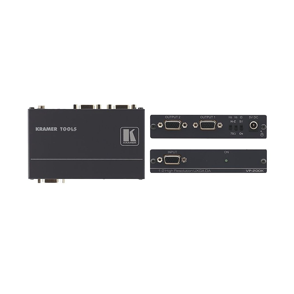 VP-200K - KRAMER VP-200K Kramer Electronics VP-200K Distribution Amplifier VGA 1 In Out 1 Kramer VP-200K 1:2 XGA DA with KR-ISP?aó Signal Processing. Selectable