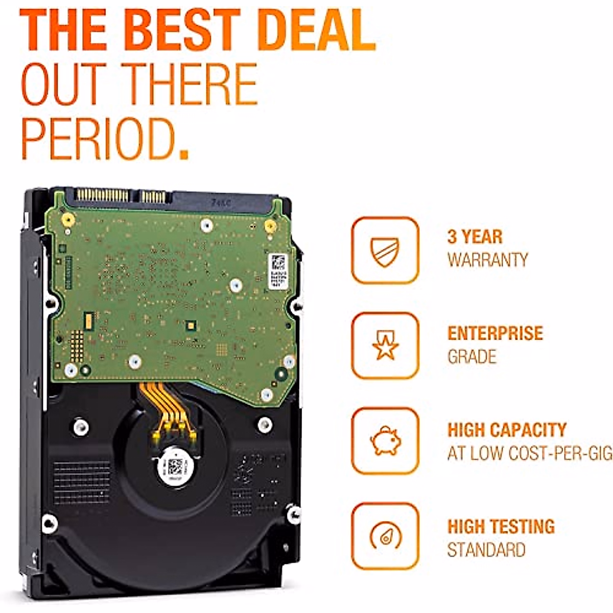 HGST Ultrastar He10 | HUH721010ALE600 | 0F27604 | 10TB SATA 6-Gbps 7.2K RPM 256MB 3.5in 512E ISE Hard Drive (Renewed)