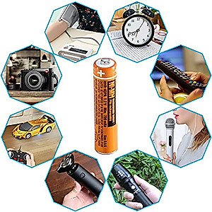 NI-MH AAA Rechargeable Battery 1.2V 700mah 8-Pack HHR-4DPA AAA Batteries for Panasonic Cordless Phones, Remote Controls, Electronics