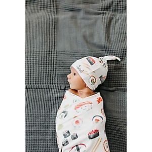 Large Premium Knit Baby Swaddle Receiving Blanket "Baja" by Copper Pearl