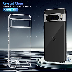 X-level Clear Slim Fit TPU Case for Google Pixel 8 Pro, Ultra-Thin Mobile Phone Cover, Anti-Slip Grip, Scratch Resistant, Wireless, Matte Finish