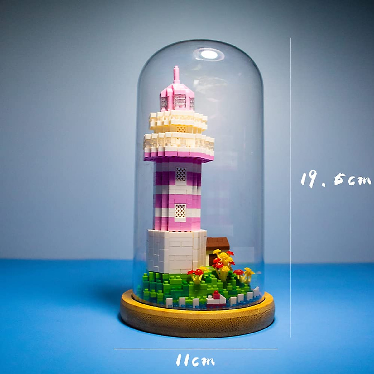 Uvini Building Blocks for Adults Lighthouse Building Kit Lighthouse Nautical Tabletop Beach Themed Ornaments Light Tower DIY Home Décor Decoration 797pcs (00888)