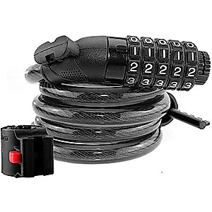 Steel Cable Lock Bicycle Road Mountain Bike Electric Car Universal Password Lock Anti-Theft Lock 1200X12mm