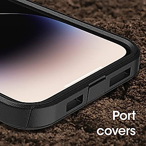 OtterBox iPhone 14 Pro Max Commuter Series Case - BLACK, Slim & Tough, Pocket-Friendly, with Port Protection