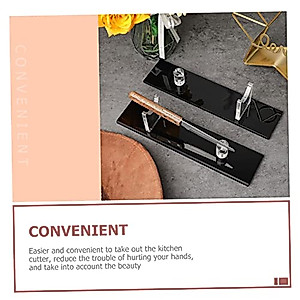 Unomor Knife Display Stand Bar Strip Holder Clear Rack Desk Top Organizer Shelf Transparent Stand Bracket Hanger Space Saver Flute Display Rack Knife Holder Base Black Acrylic