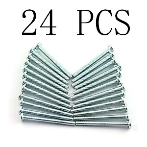 24pcs 8-32 x 1-3/4" Machine Screws Metal Mounting Hardware Fitting Fastening Accessories Cross Slotted Round Phillips Head Screw Bolt