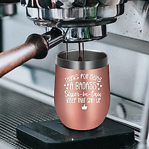 Fairy's Gift Wine Tumbler, Sister in Law Gifts, Gifts for Sister in Law, Sister in Law Birthday Gifts Ideas - Mothers Day, Birthday Gifts for Best Sister in Law, Badass Sister in Law Gifts for Women