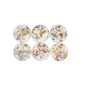 Unicorn Candle by New Moon Beginnings - Dried Flower & Crystal Candles - Soy Candles - Glitter Unicorn Candle - Angel Aura Quartz, Aquamarine, Rose Quartz - (Set of 6 Tealights)