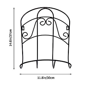ERINGOGO 1 Set Hose Wrought Iron Frame Garden Hose Hanging Hook Water Hose Bulter Hose Storage Wall Mount Heavy Duty Garden Hose Hanger Shelving Brackets Hose Storage Rack Water