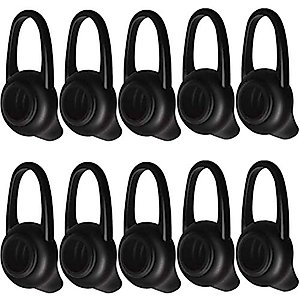 Ear Tips Earbud Replacement Covers - Silicone Gels with Support Arch Gels for Headset Earpiece, Active InEar Headphones Earphones - Variety 10-Pack