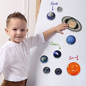Solar System for Kids - Fridge Magnets for Toddlers - Planets for Kids Solar System Toys - 22 Magnetic Planet Kids Magnets - Refrigerator Magnets for Kids Magnetic Toys Toddler Toys Baby Toys