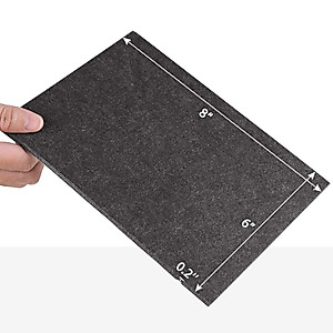 Furniture Pads 9 Pieces 8" x 6" x 1/5" Furniture Felt Pads Self Adhesive, Cuttable Felt Chair Pads, Anti Scratch Floor Protectors for Furniture Legs Hardwood Floor, Black