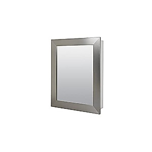 Zenith 30.5 in. H x 24.5 in. W x 5.25 in. D Rectangle Medicine Cabinet/Mirror Brushed