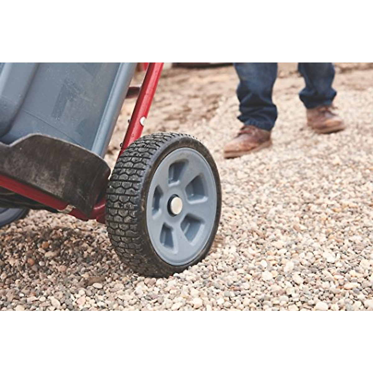 Rubbermaid Commercial Products Brute Construction and Landscape Dolly, 250-Pound Capacity, Red, Heavy Duty Dolly with Wheels