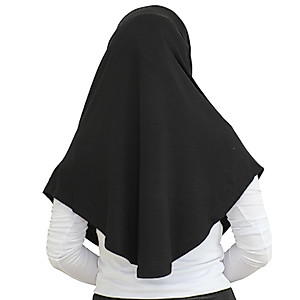 Prien Ready To Wear Hijab For Women, Instant Turban, Soft Muslim Scarf For Prayer, Long Hijabs, Islamic Clothes, Jersey Abaya (Black)